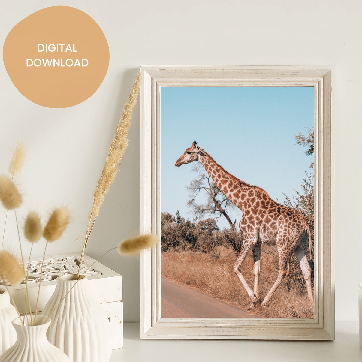 African Giraffe Printable Original Photography Wall Decor – Fingerprint ...